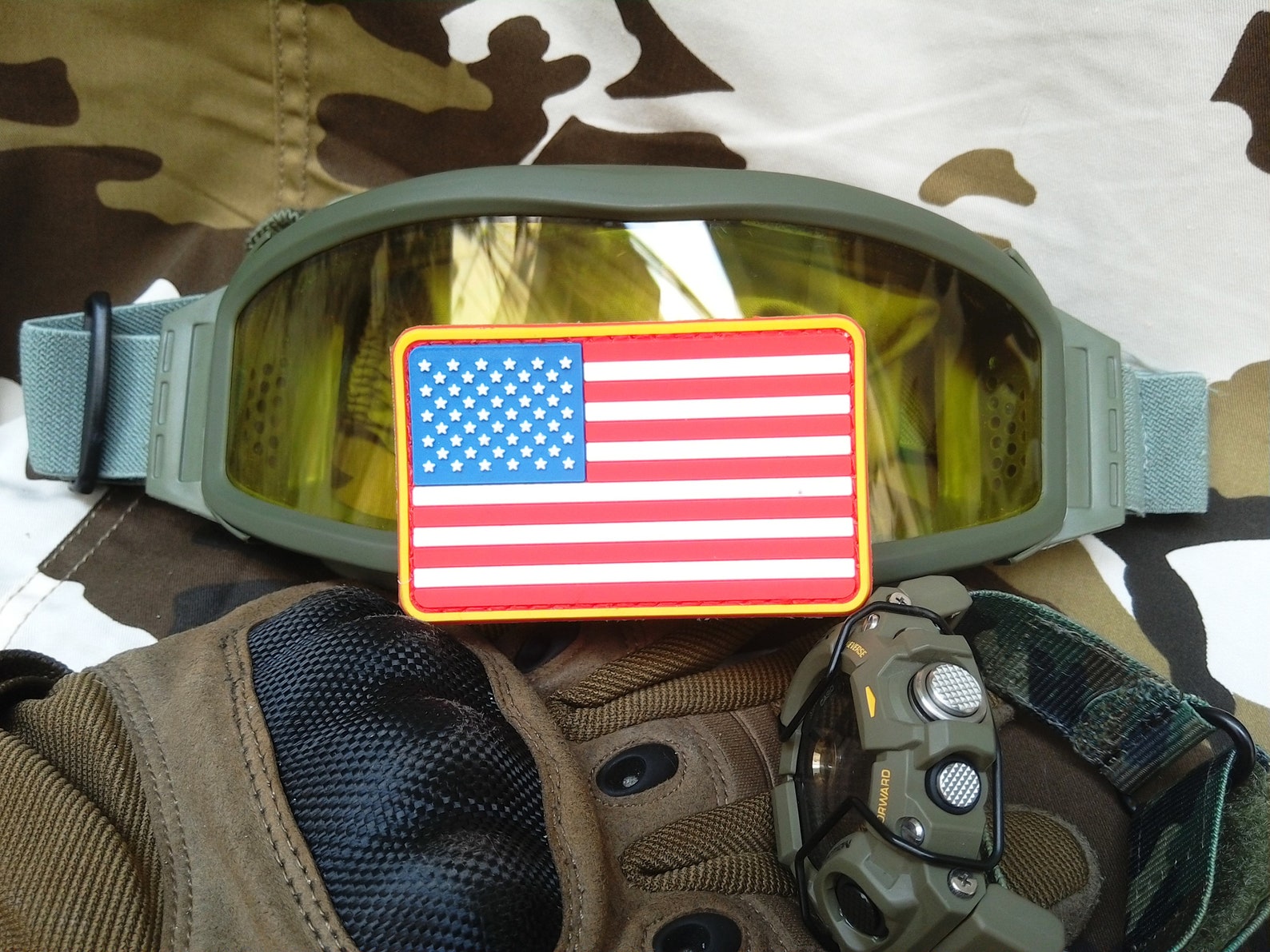Cool Tactical PVC Rubber USA American Flag Embroidered Morale Patch ...