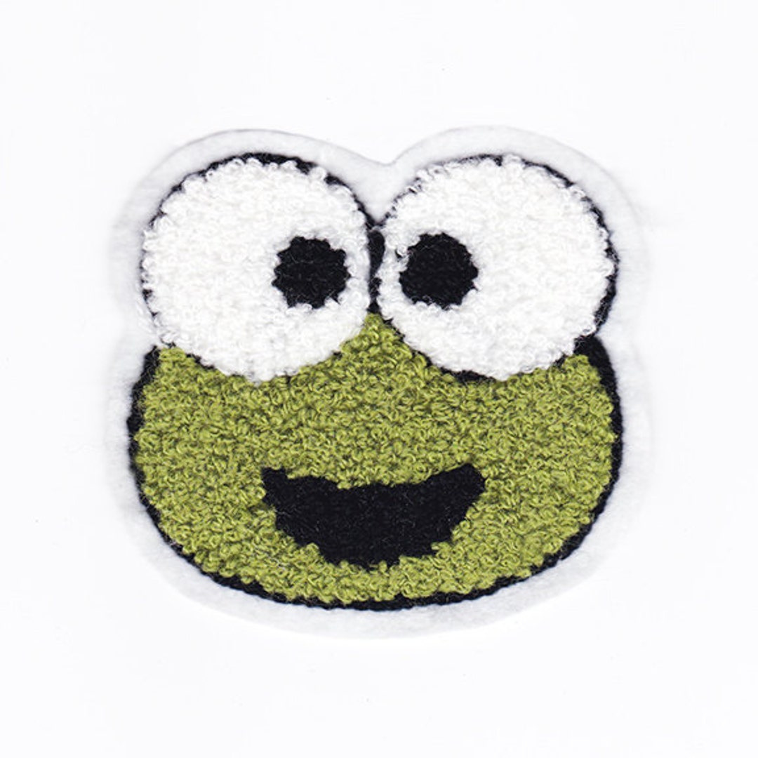 Large Chenille Green Frog Patch 8cm - Etsy