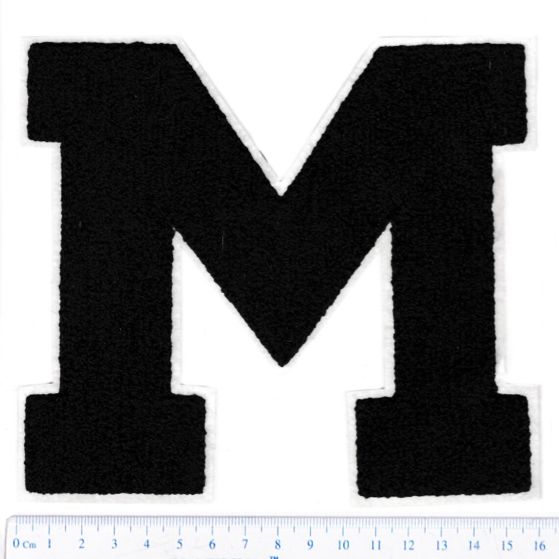 Extra Large XXL Chenille Black Letter m Patch 16cm - Etsy
