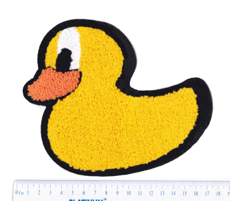 Extra Large XXL Chenille Yellow Rubber Duck Patch 17cm | Etsy