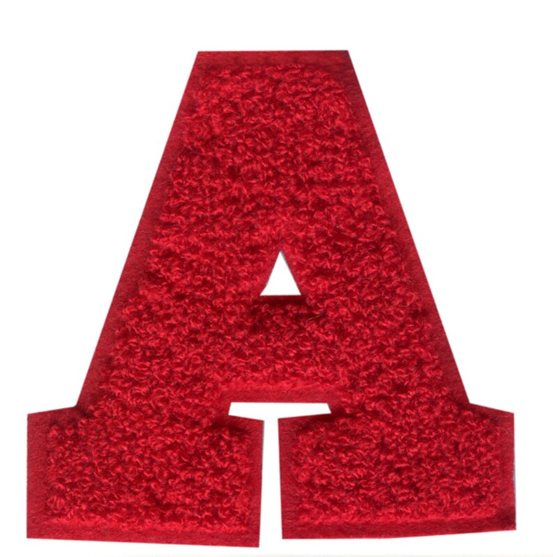 Large Chenille Red Letter A Patch 10cm Aaron Andy | Etsy