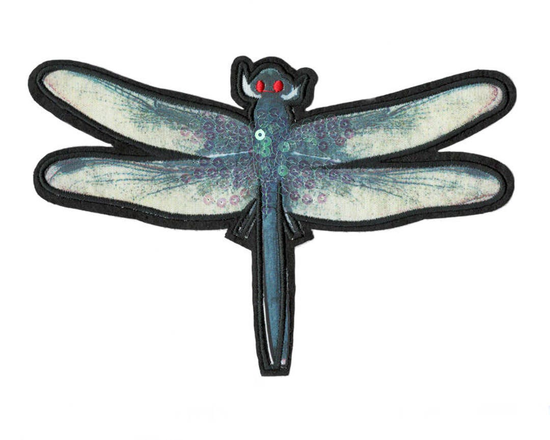 XXL Extra Large Dragonfly Patch With Sequins - Etsy