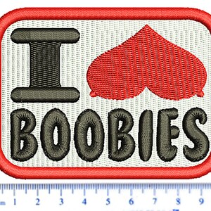 Cute I Love Boobies Big Boobs Iron on Morale Patch 10cm / 4 Inch - Etsy