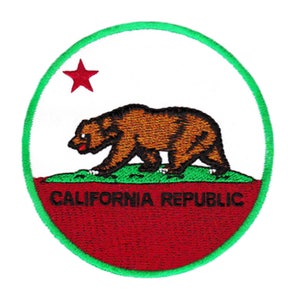 Vintage Style California Republic Surf Surfer Surfing Patch Badge 8cm ...