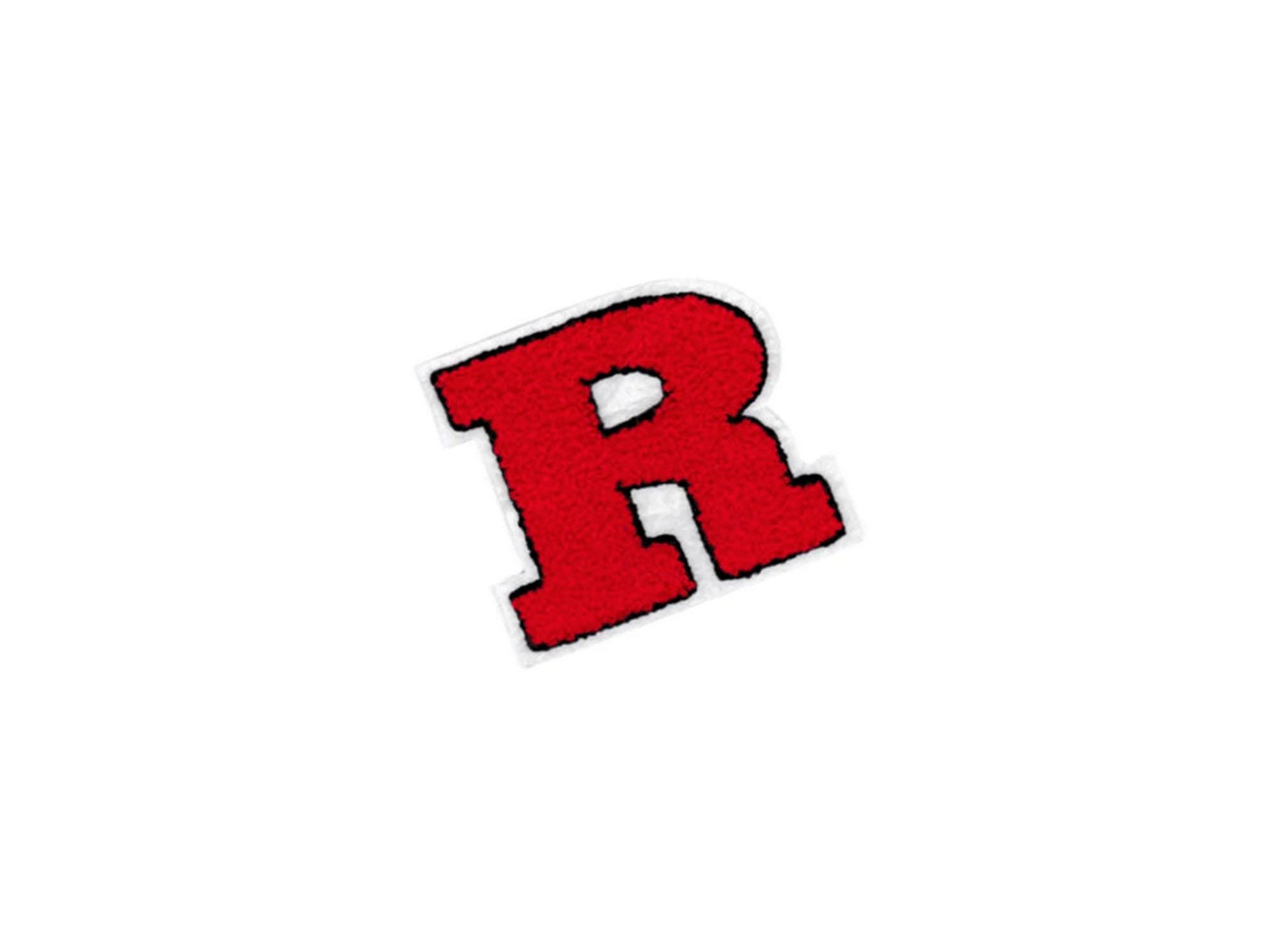 XL Extra Large Chenille Red Letter "r" Patch 13cm / 3.7 Inch Ruby Rob ...