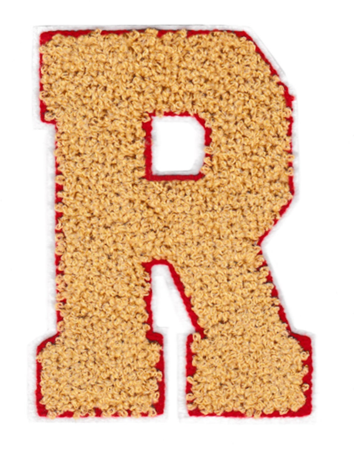 XL Extra Large Chenille Tan Letter r Patch 13cm | Etsy