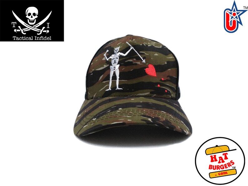 Tactical Infidel American Blackbeard Pirate Tiger Camo Trucker | Etsy