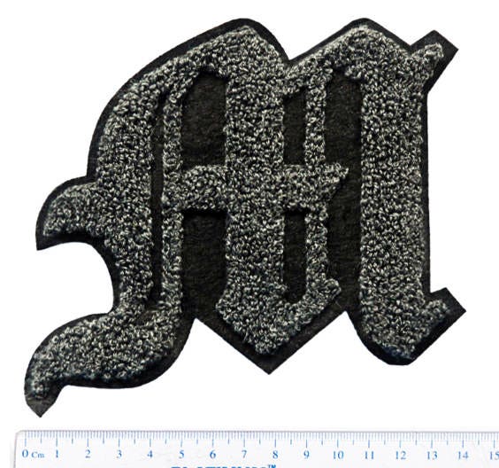 Large Chenille Letter "m" Patch 14cm Mike Mary Matt Michelle Mark Marc ...