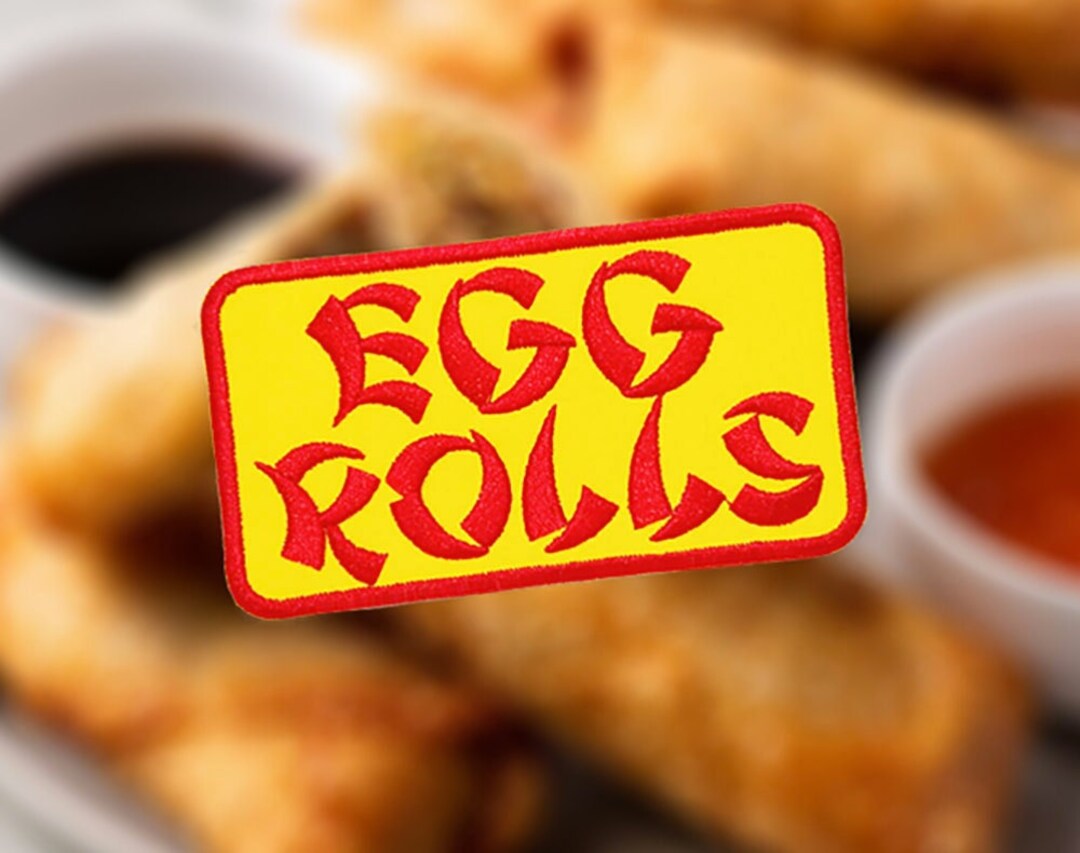 Large Cute American Take Out Food Egg Rolls Morale Patch 10cm / 4 Inch ...