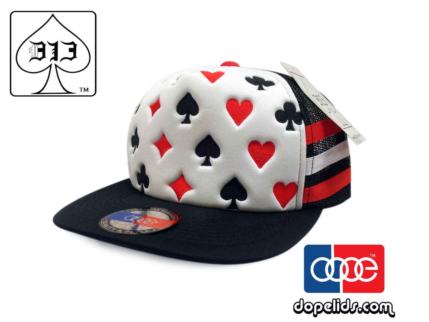 D13 Poker Style Trucker Hat Cap Patch 70's 80's Curved - Etsy