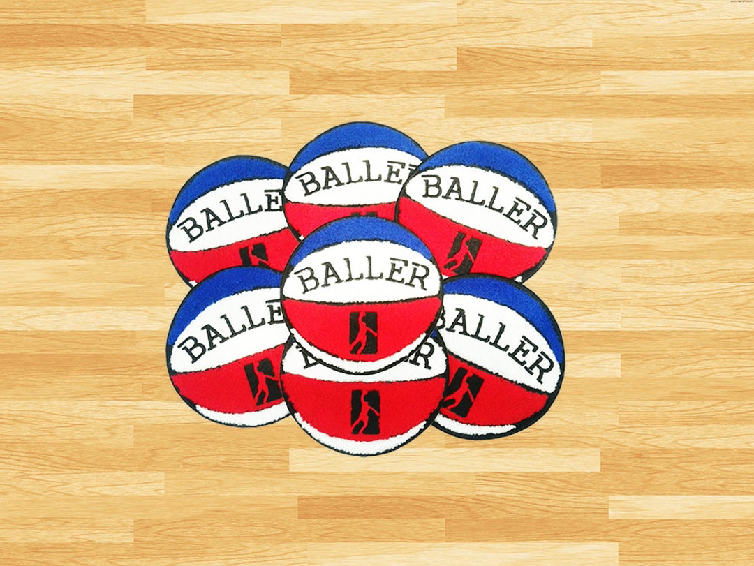 XL Extra Large Vintage Style Chenille Basketball Baller Patch Badge ...