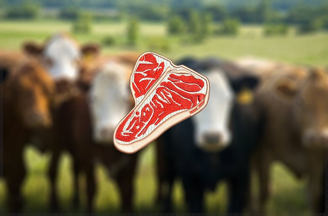 Cute Americana Food Beef Steak Patch Badge for T Shirt Trucker Cap Hat ...