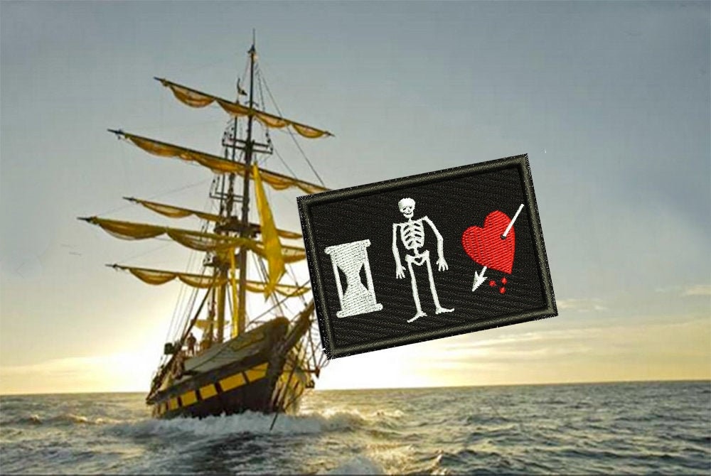 John Phillips Tactical Pirate Flag Morale Patch Badge Diving 7cm - 2.8 ...