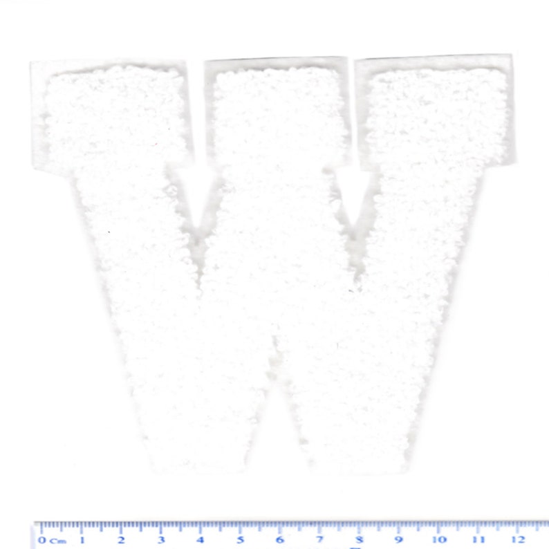 XL Extra Large Chenille Letter "w" Patch 12cm Will Walt William Walter ...