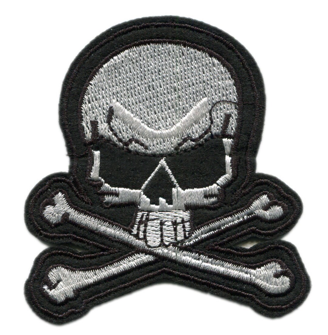 White Skull and Crossbones Patch 7cm / 2.8 Inch - Etsy