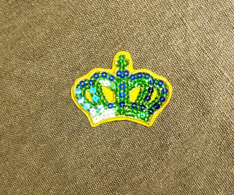 Super Cute Large 8cm Sequins Crown Patch Applique - Etsy