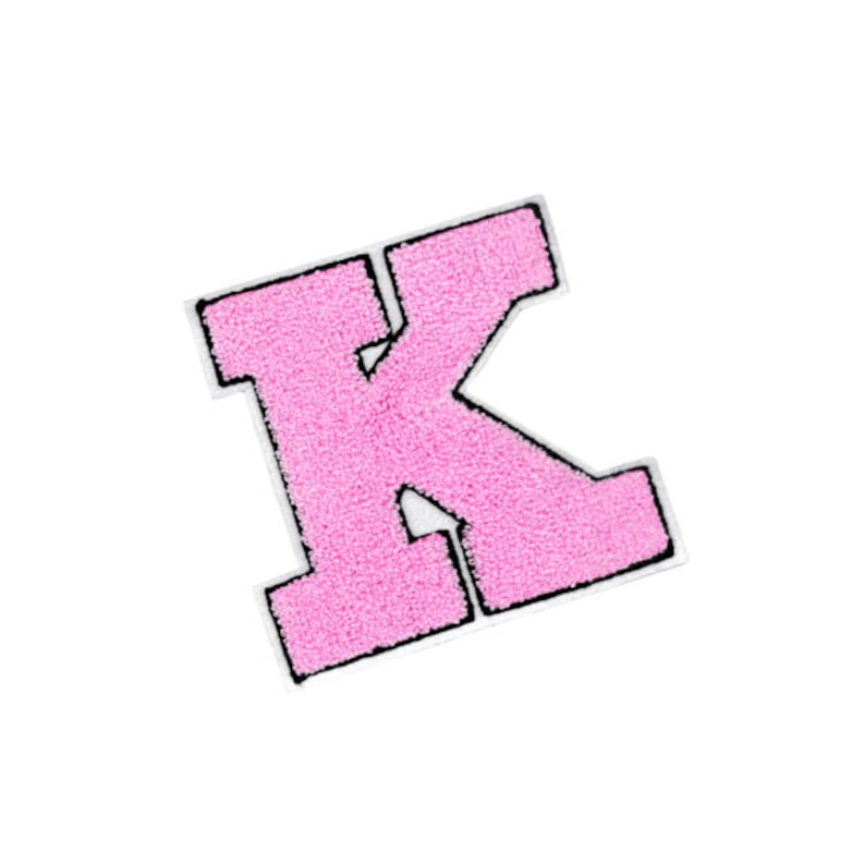 XL Extra Large Vintage Chenille Pink Letter k Patch 16cm - Etsy