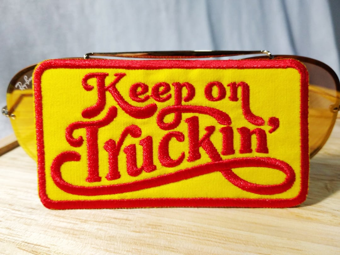 Gift for Him Vintage Style 70's Patch Patches "keep on Truckin" Big Rig ...
