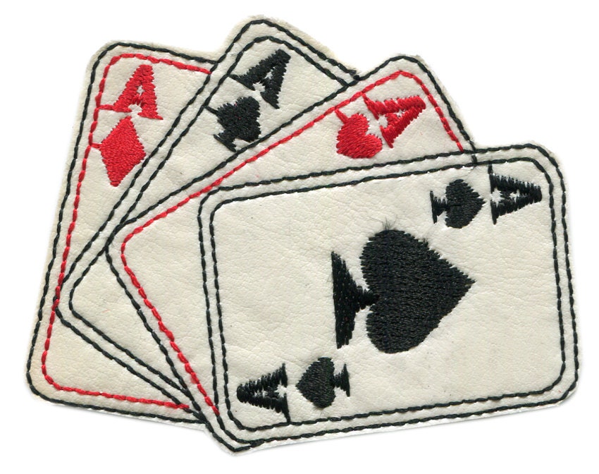Vintage Style 4 Aces Ace Poker Playing Card Patch 8cm / 3.2 - Etsy