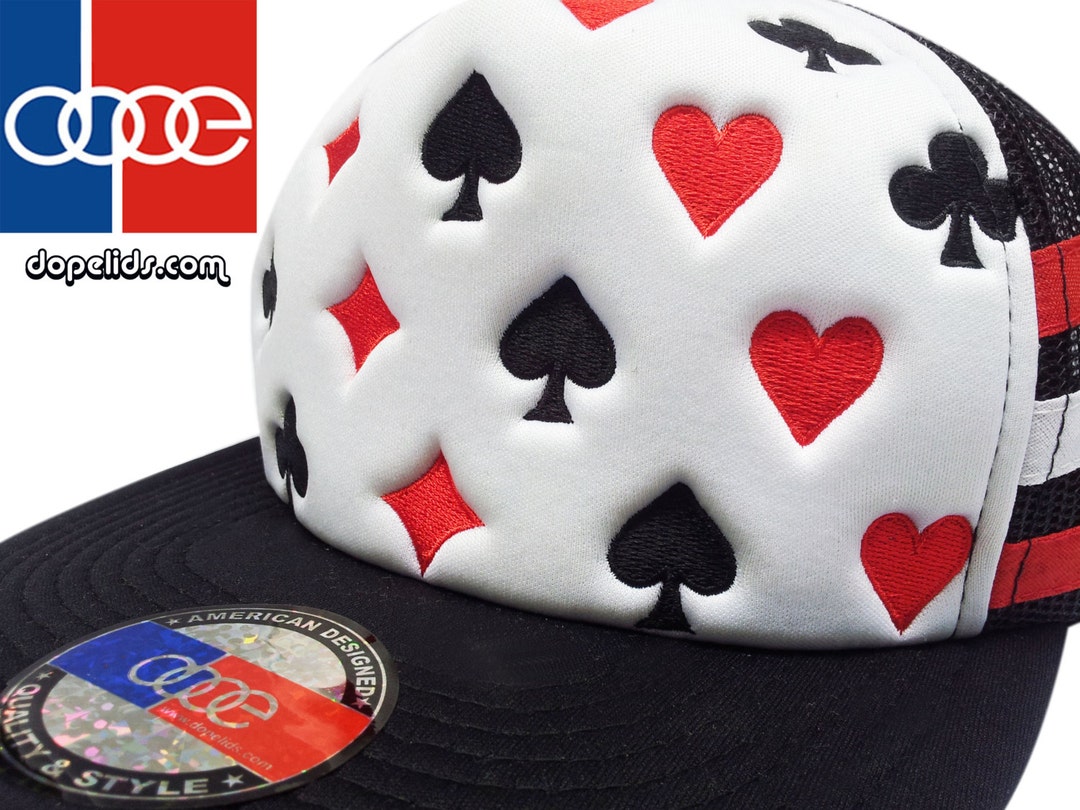 D13 Poker Style Trucker Hat Cap Patch 70's 80's Curved Bill by Lidstars ...