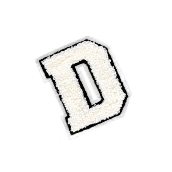 Large 10cm Cream Chenille Letter D Patch Badge Don Dan David | Etsy