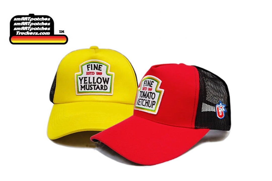 Cute Vintage Style Ketchup Mustard Food Morale Patch Hat 7.5cm / 3 Inch ...