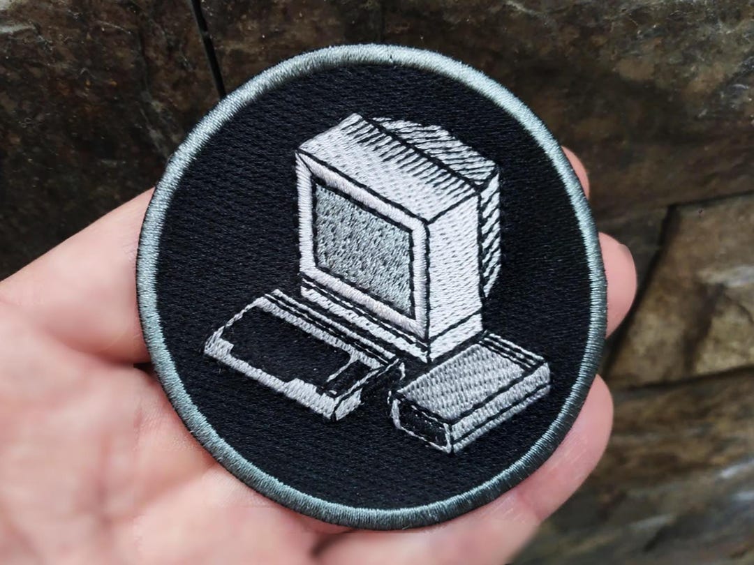 Cute Vintage 80's Computer Shirt Patch Badge for Cap Hat 7.5cm / 3 Inch ...