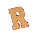 XL Extra Large Chenille Tan Letter "r" Patch 13cm / 5.1 Inch Ruby Rob ...