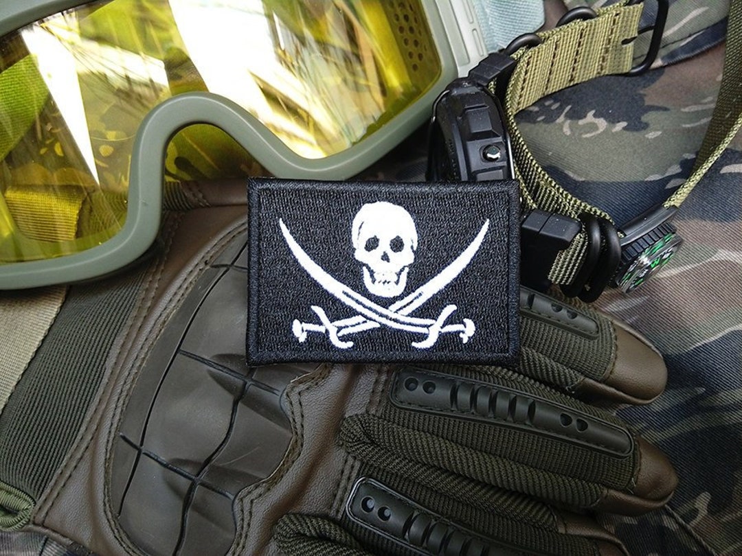 Cool Jolly Roger Tactical Pirate Flag Embroidered Morale Patch Badge ...