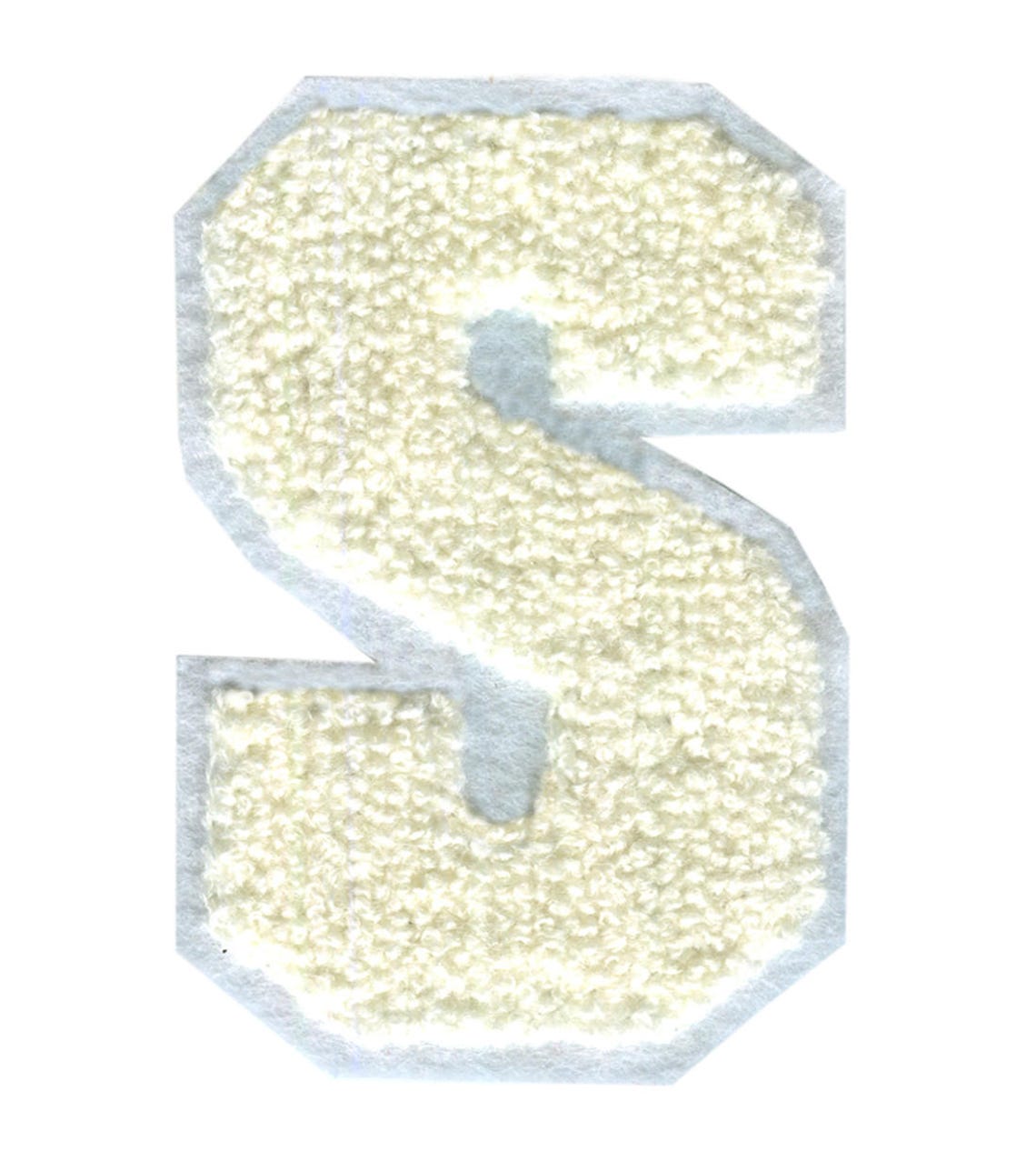 Large Chenille Cream/off White Letter s Patch 10cm - Etsy