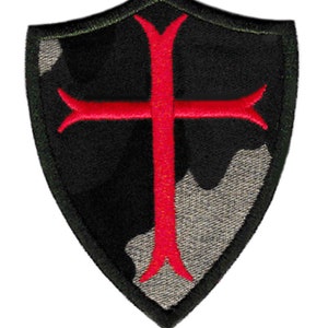 Cool Camo Military Knights Templar 7.5cm Embroidered Tactical Shirt ...