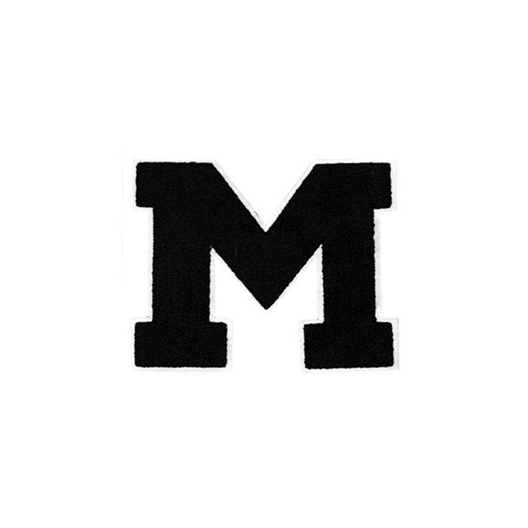 Extra Large XXL Chenille Black Letter "m" Patch 16cm Mike Mary Matt ...