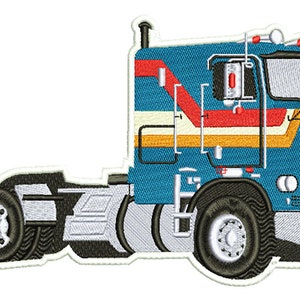 Large Awesome Vintage Style 70's Patch Patches Cab Over Big Rig Truckin ...