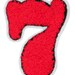 Large Chenille Red Number 7 Patch 10cm Applique - Etsy
