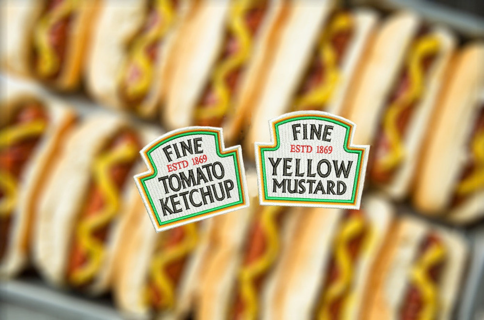 Cute Vintage Style Ketchup Mustard Food Morale Patch 7.5cm / 3 - Etsy