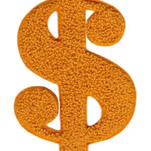 XL Extra Large Cool Chenille Dollar Sign Money Symbol Patch 12.5cm ...