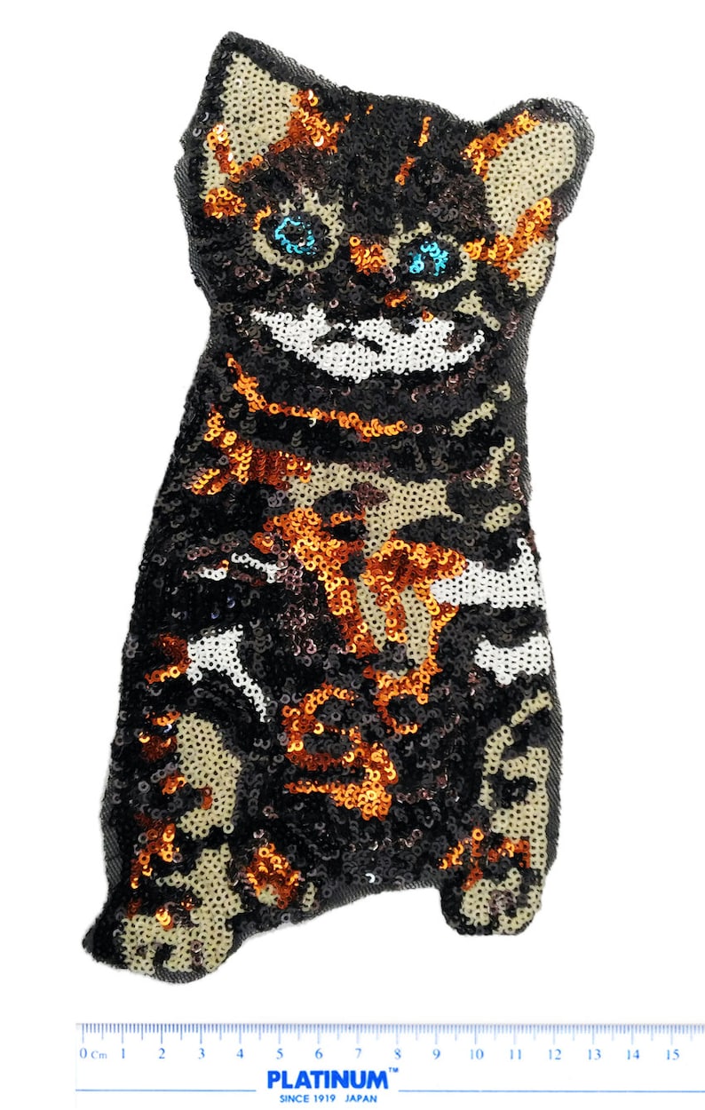 XXL Extra Large Stunning Sequins Kitty Cat Patch 26cm Applique - Etsy