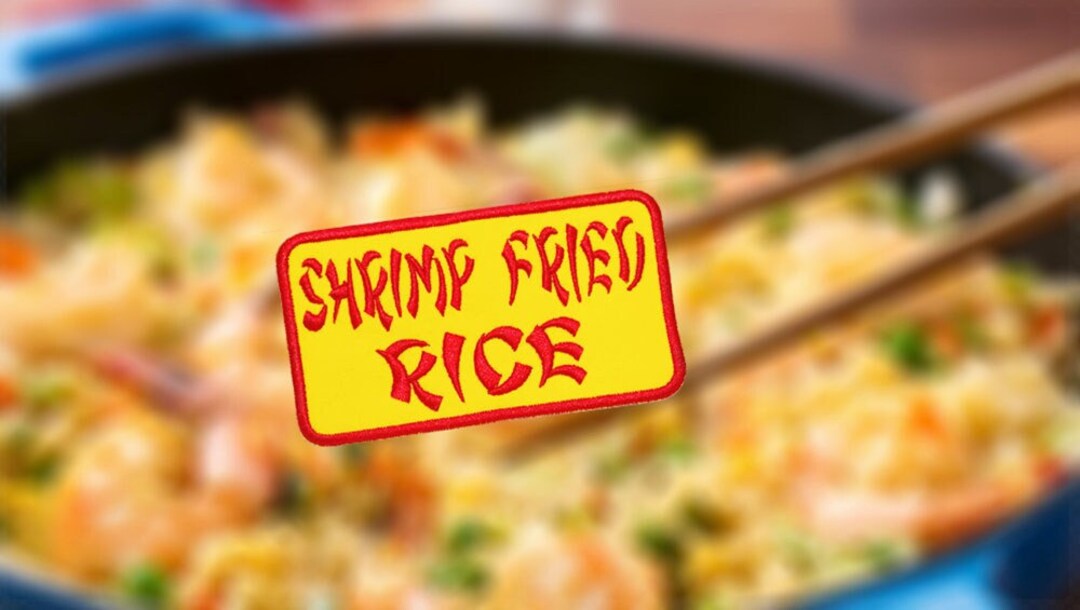 American Take Out Food Shrimp Fried Rice Morale Patch 10cm - 4 Inch ...
