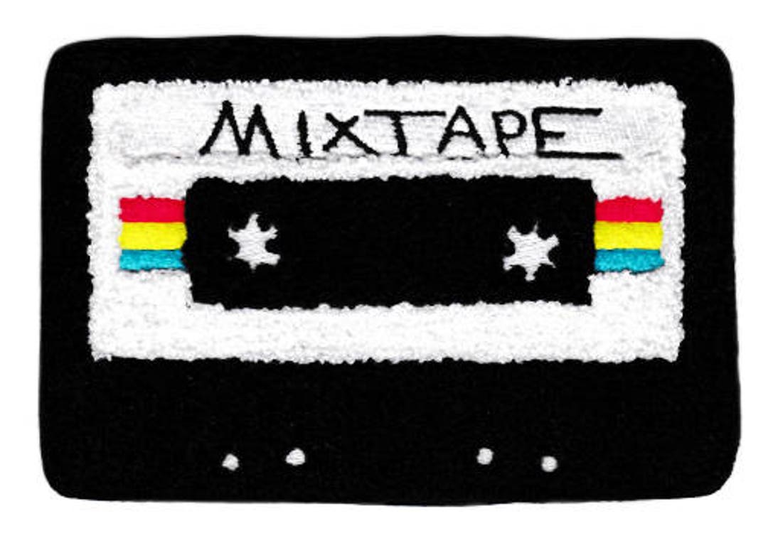 XL Extra Large Vintage Style Chenille Mixtape Cassette Mix Tape DJ ...