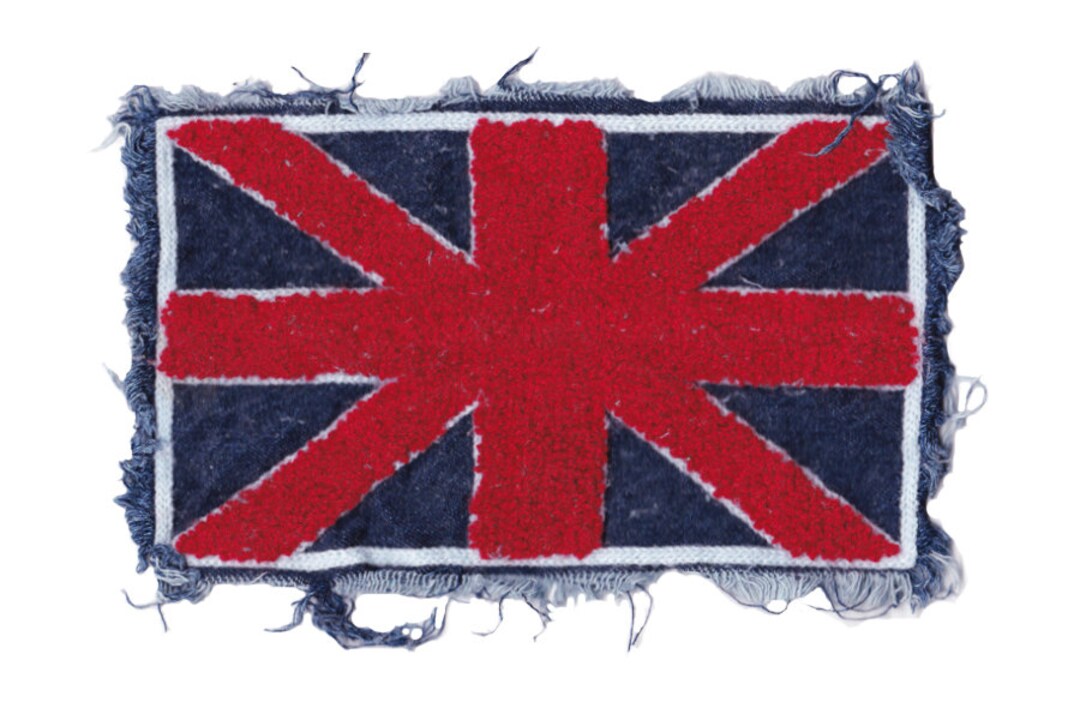 Extra Large 22cm Chenille/denim & Fringe Union Jack MOD Patch/badge ...