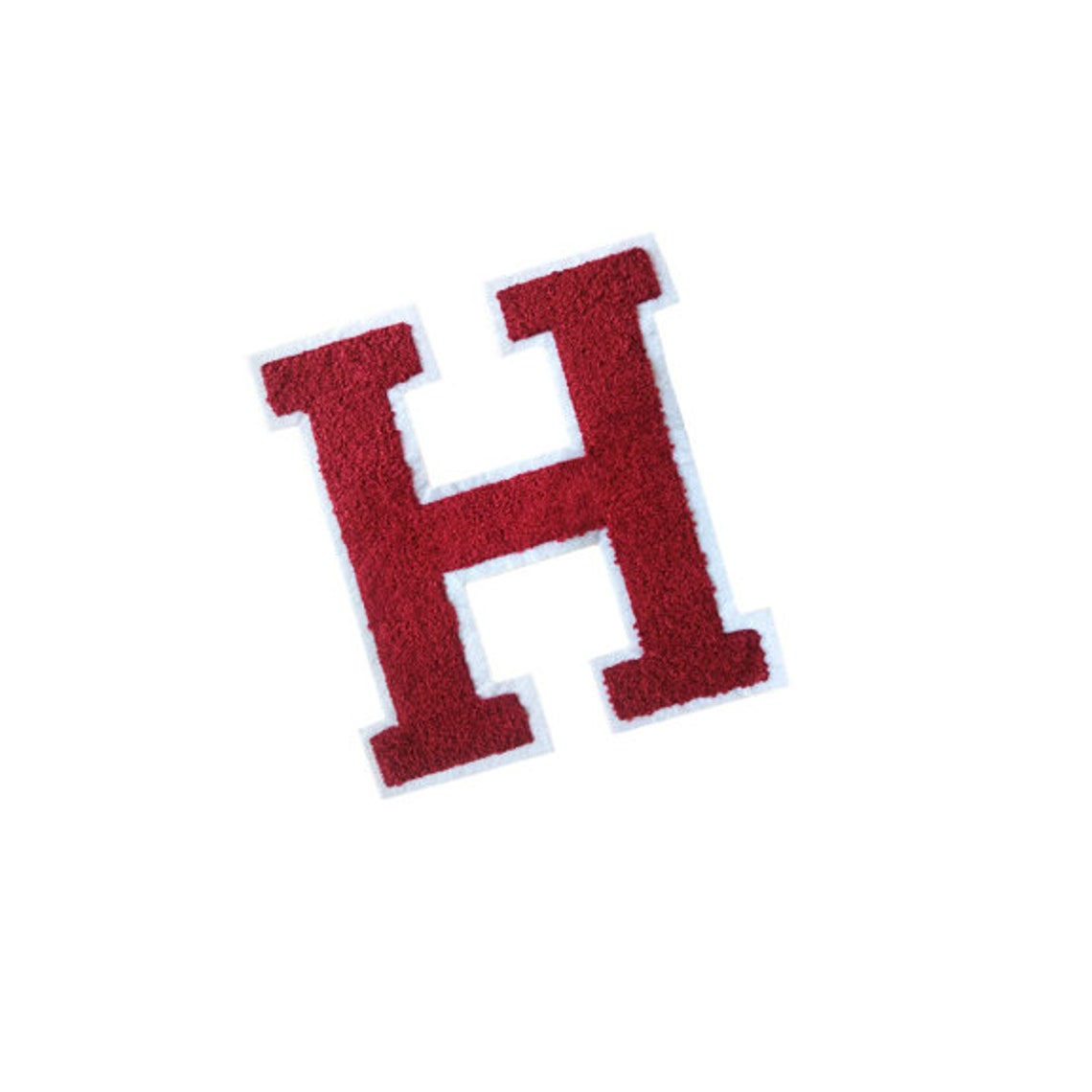 XXL Extra Large Chenille Dark Red Letter H Patch | Etsy