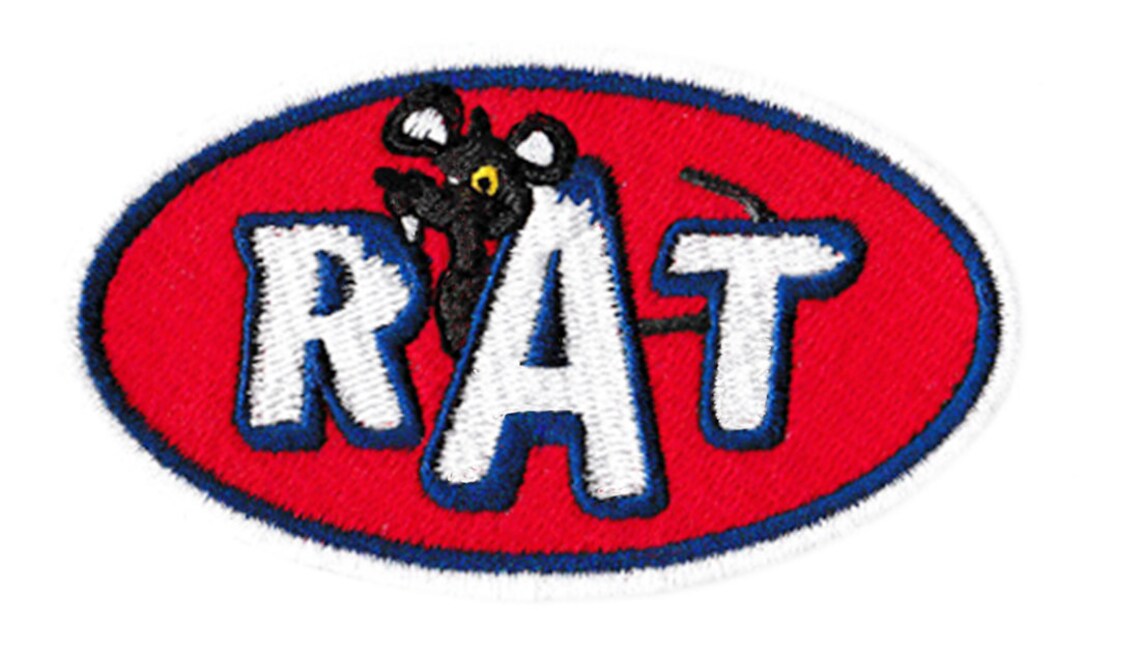 RAT Rat Rod Hot Rod Patch Badge Auto Old Car Classic Car 9cm / 3.5 Inch ...