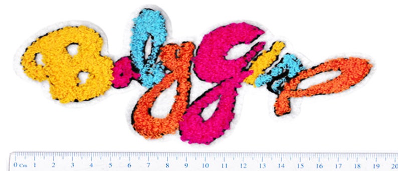 XL Extra Large Chenille Baby Girl Patch 19cm Applique - Etsy