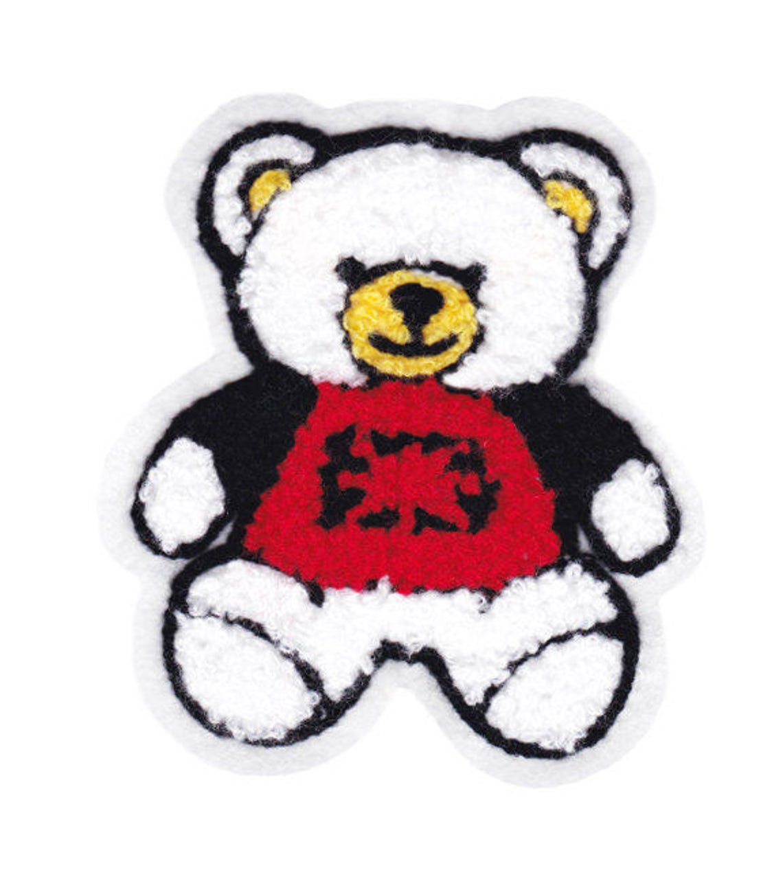 Large & Cute Chenille Teddy Bear Patch 11cm - Etsy