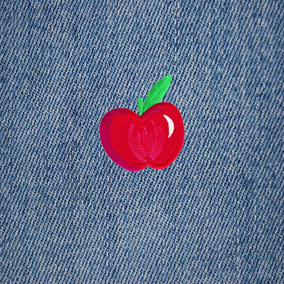 Large & Cute Apple 8cm Patch Iron on Applique - Etsy