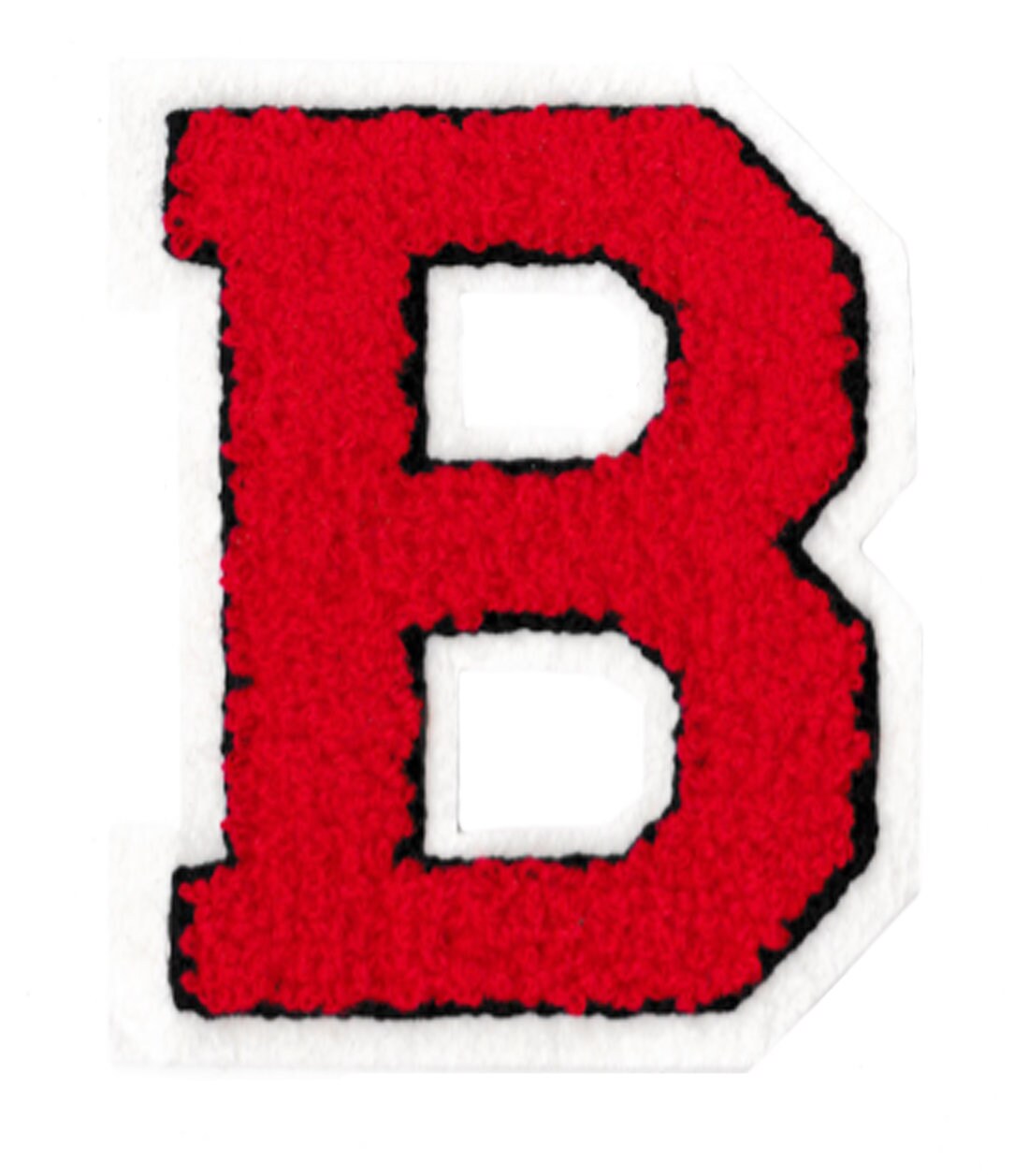 Large Chenille Red Letter "b" Patch 11cm Bob Brian Betty Ben Barbara ...