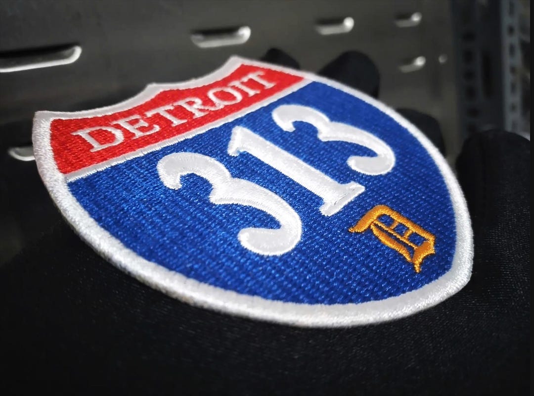 Detroit 313 Shield Morale Patch Interstate Street Urban Hip Hop for ...