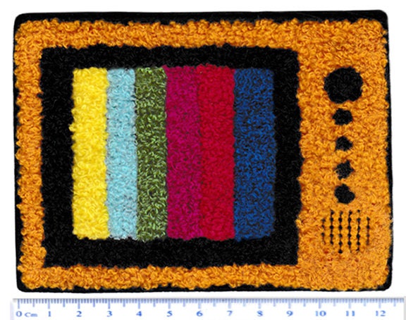 XL Extra Large Cool Chenille Vintage Retro TV Television Patch | Etsy