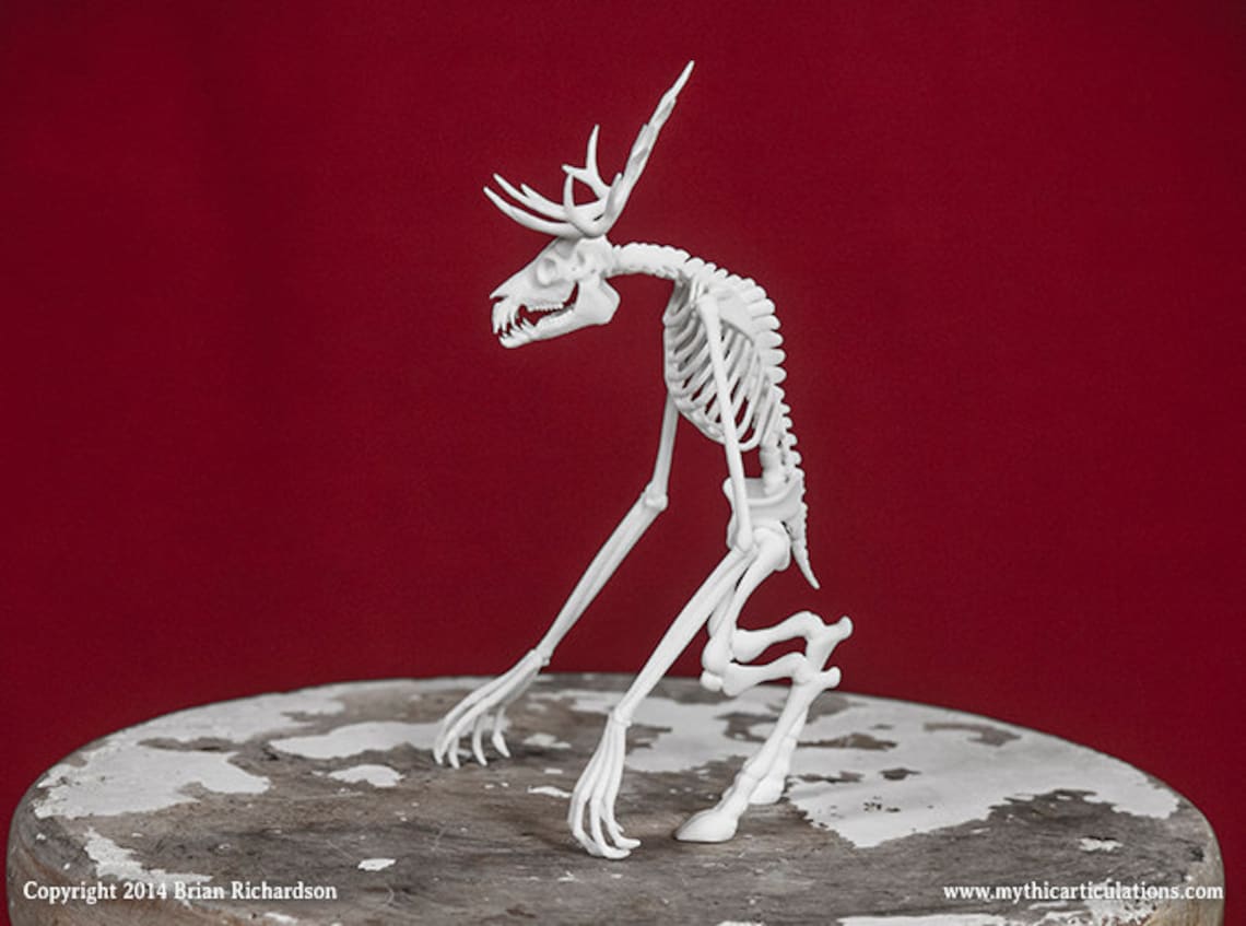 Wendigo Skeleton 3D Print Taxidermy Sculpture - Etsy