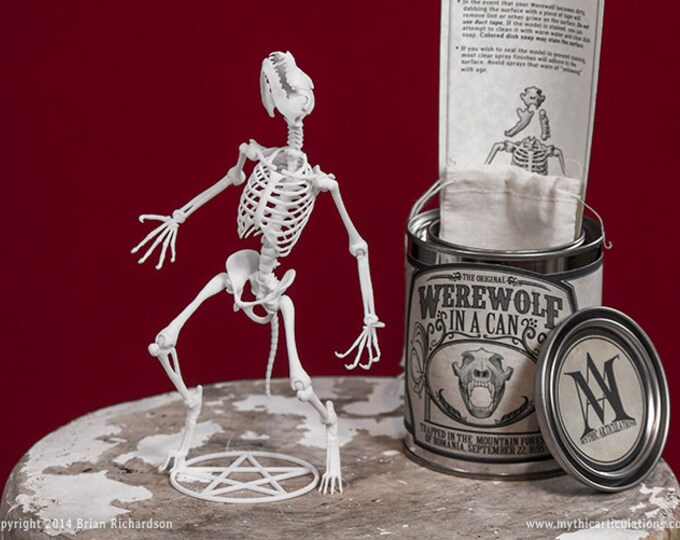 Werewolf in a Can 3D Print Taxidermy Poseable Figure - Etsy